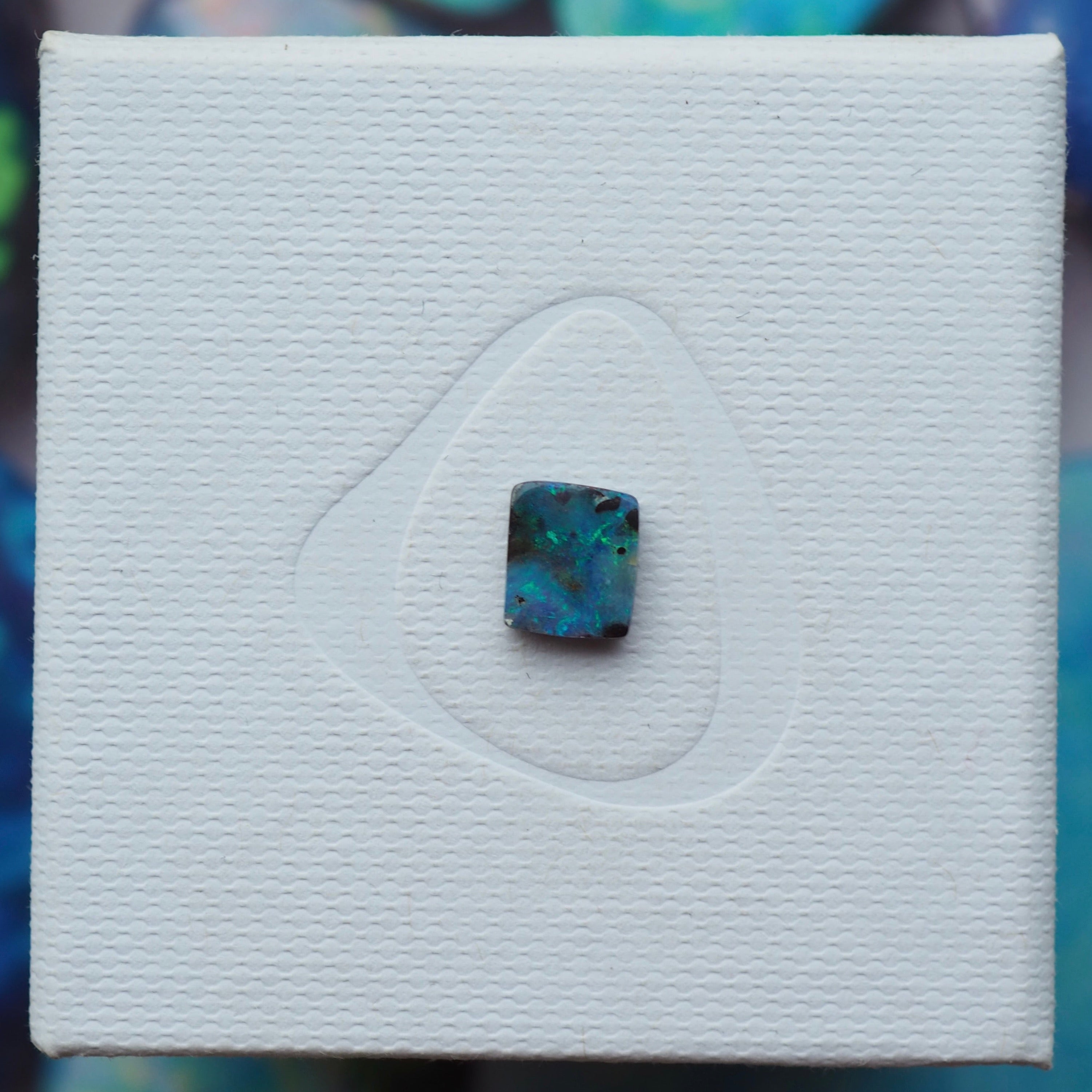 Beautiful Blue Rectangular Boulder Opal – solsmith